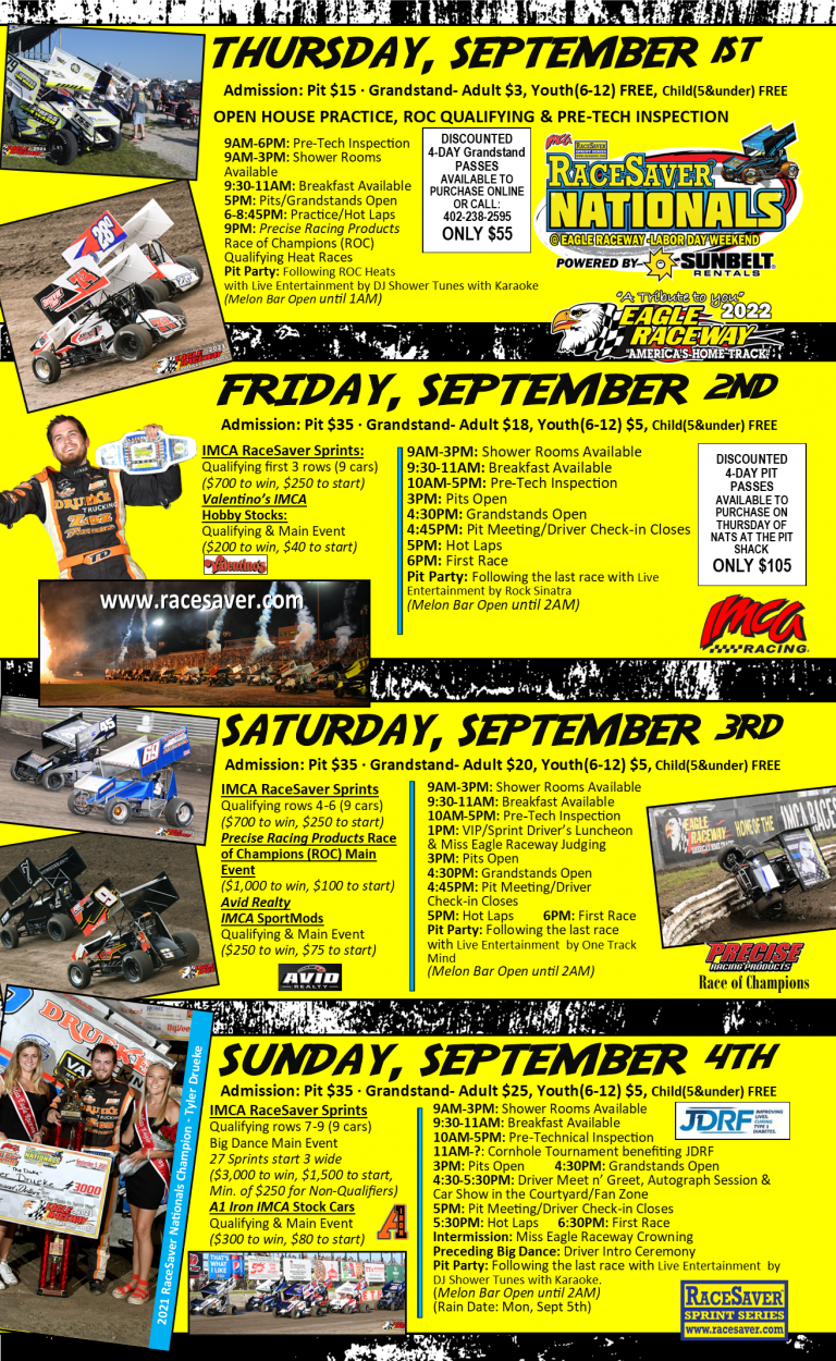 Event Schedule – RACEsaver Sprint Series